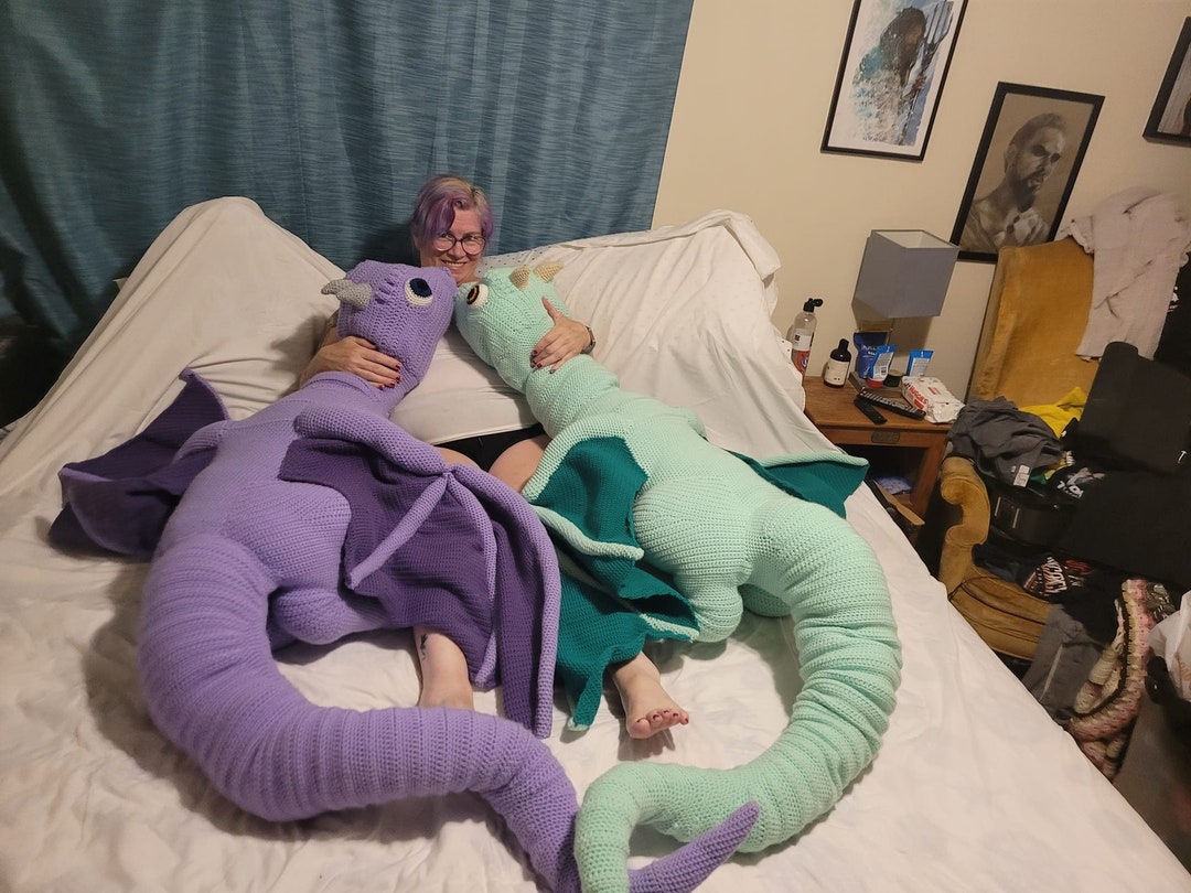 Giant Dragon Pillow 9 Long Etsy