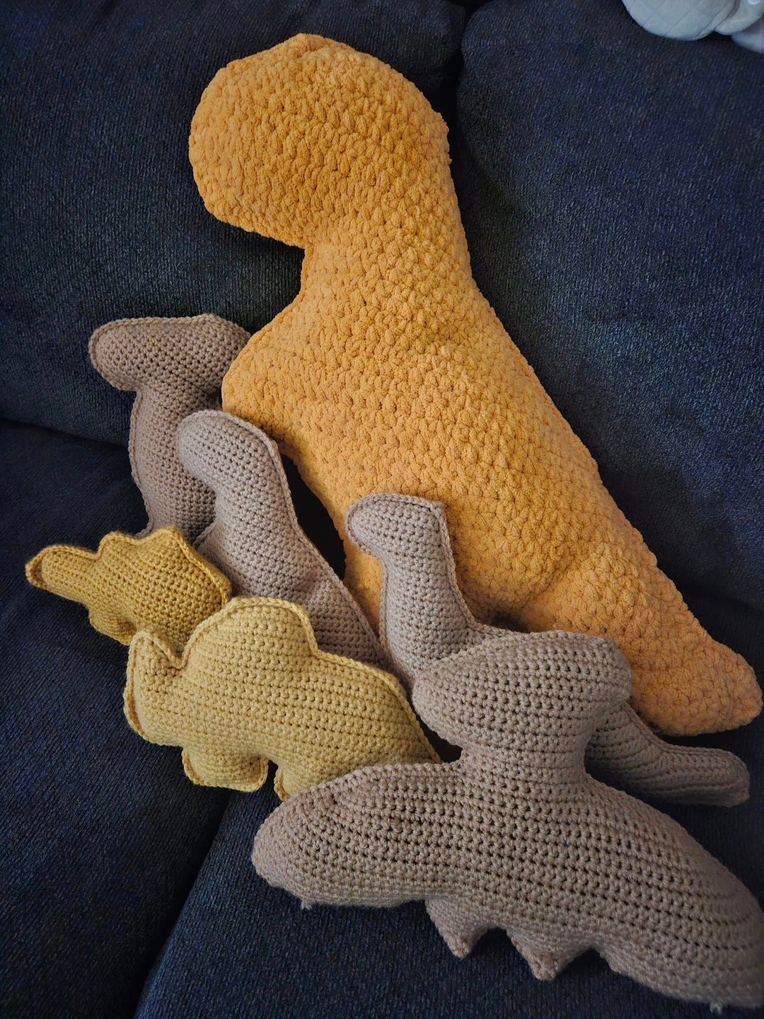 Crochet Dinosaur Nugget Pillow Toy - Etsy
