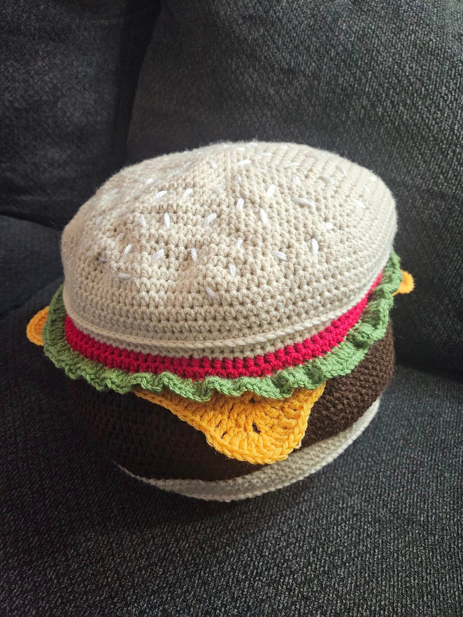 CROCHET PATTERN ONLY Giant Cheeseburger Pillow - Etsy