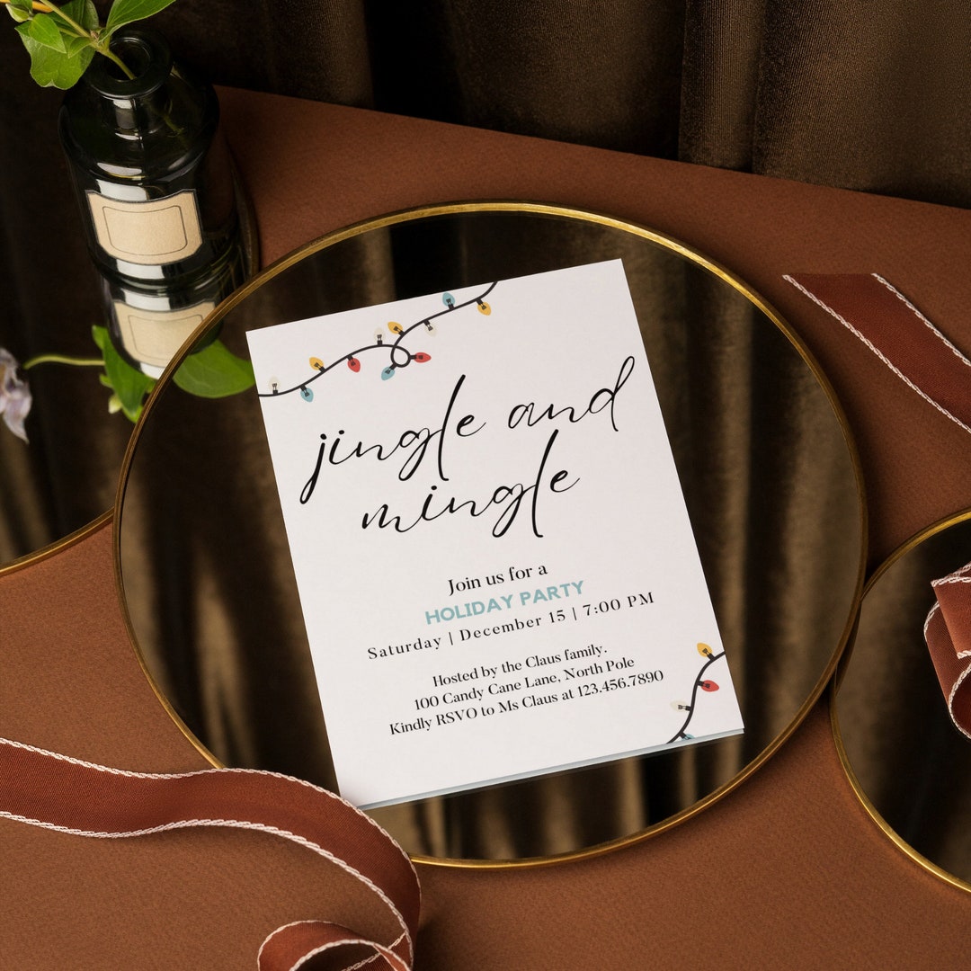 Christmas Invitation Canva Template for Family, Clients Digital Instant ...