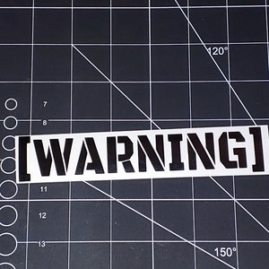 Vinyl Decal "warning" Cyberpunk Futurism Techy Mechanical Machine Style ...