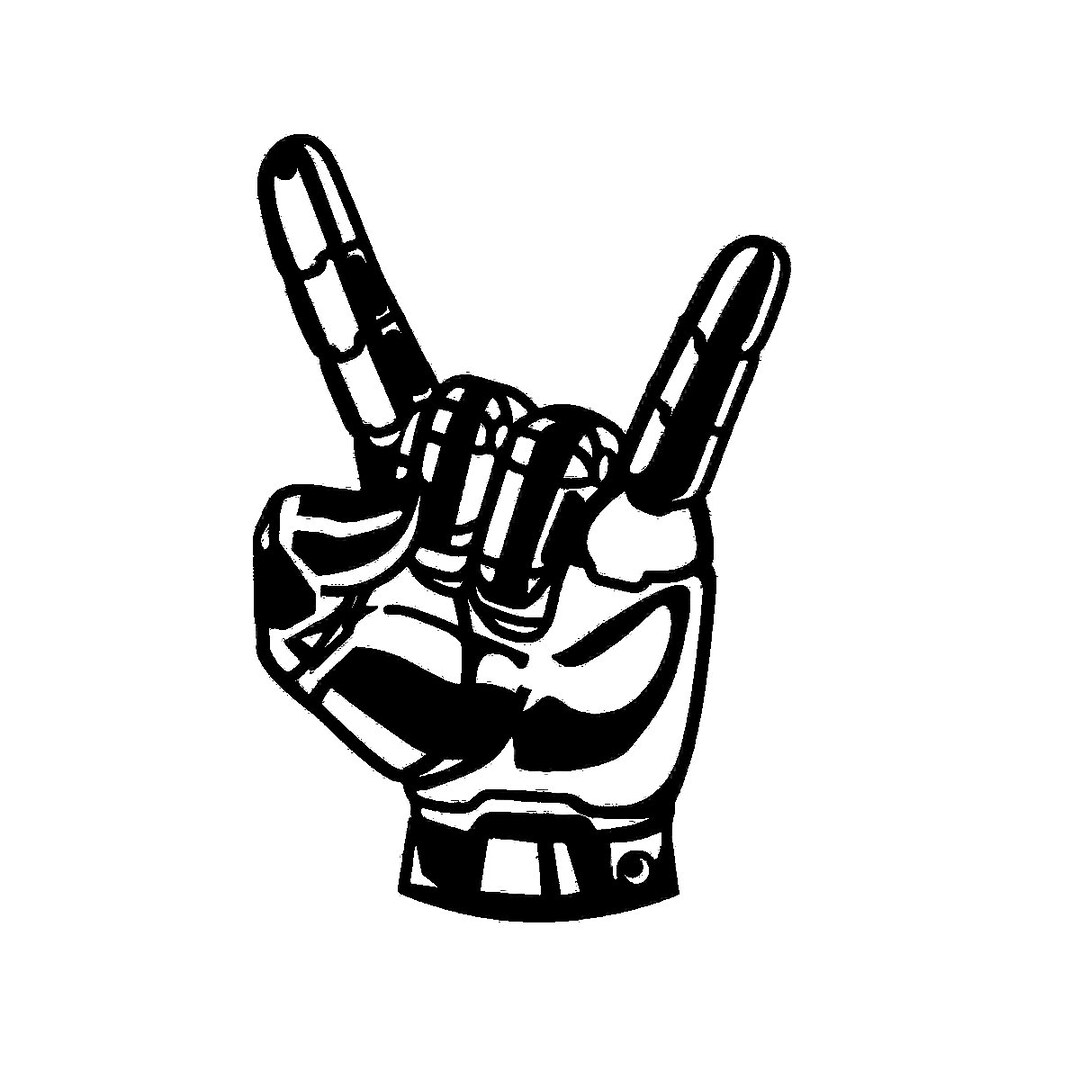 Vinyl Decal "cyberpunk Devil Horns" Cyberpunk Futurism Techy Laptop Car ...