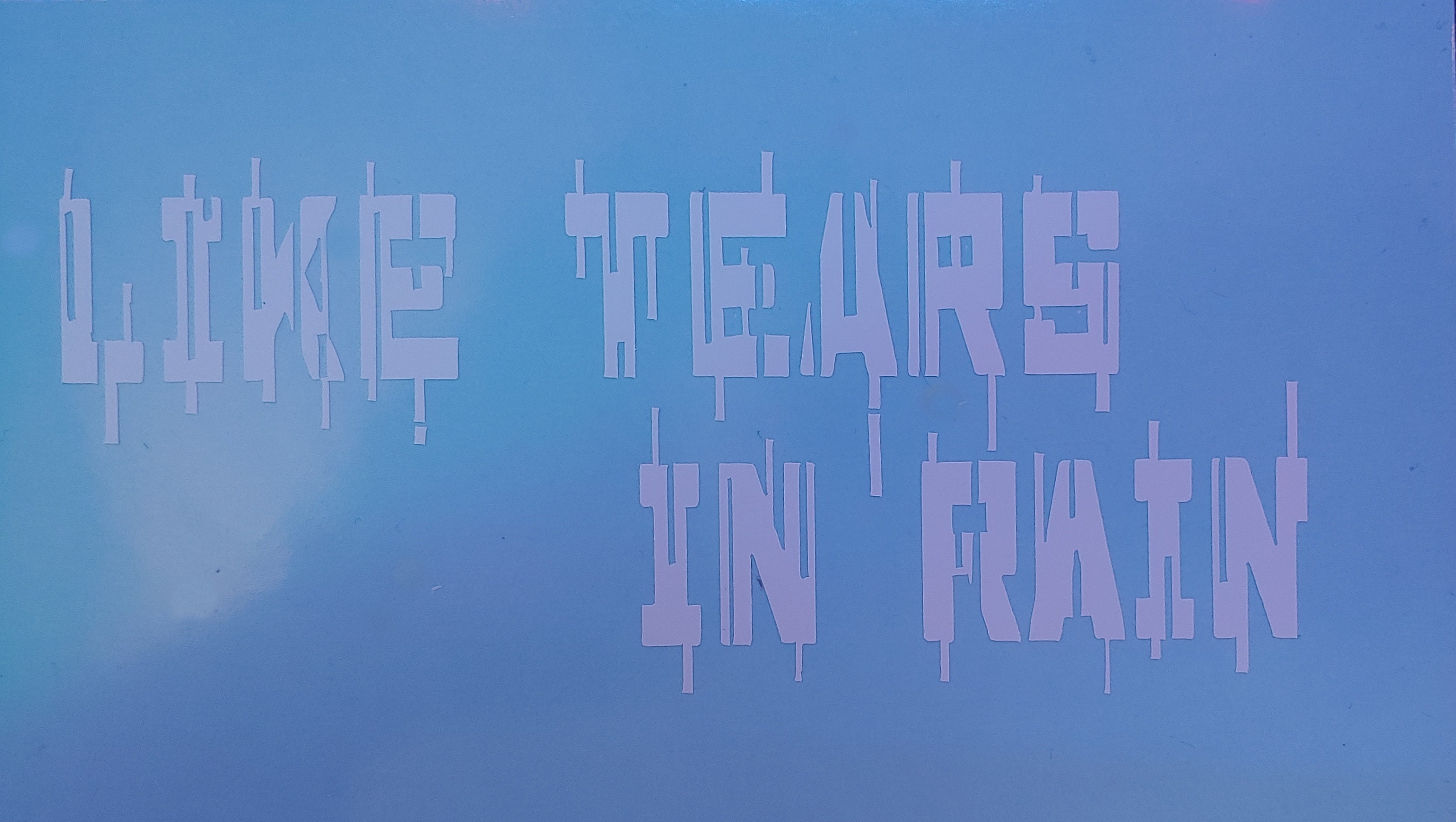 Vinyl Decal like Tears in Rain Blade Runner Quote - Etsy