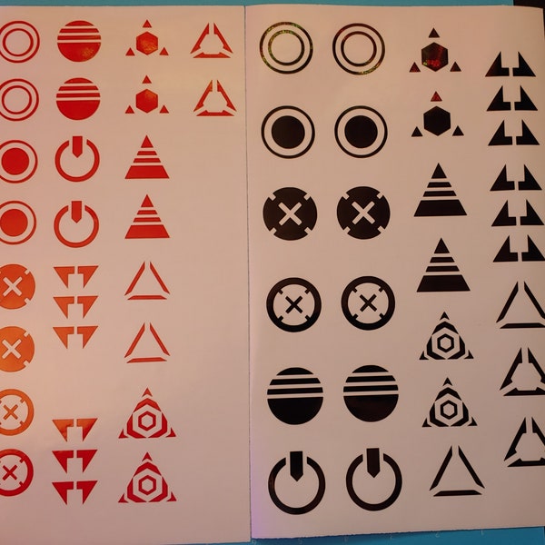 Cyberpunk Vinyl Decals Cosplay - Etsy