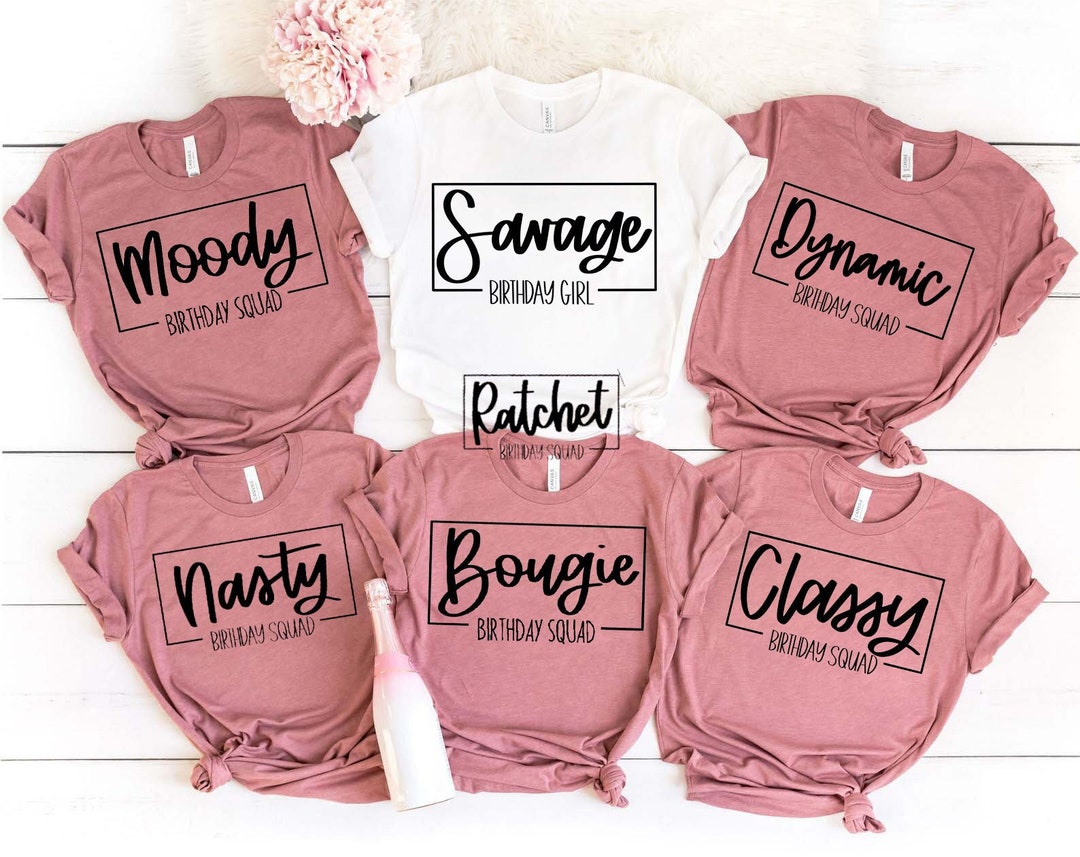 Savage Birthday Group Shirts, Birthday Squad Shirt, Birthday Crew ...