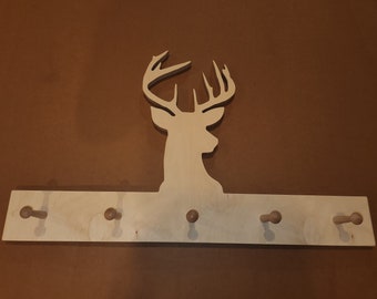 Wood Deer Coat Rack - Etsy