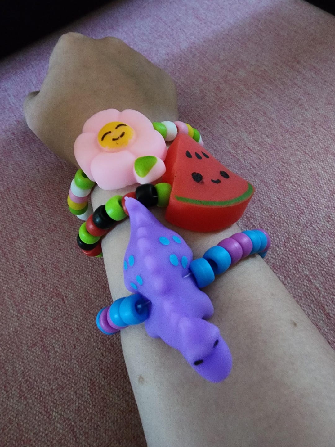 Squishy Mochi Fidget Sensory Kandi Bracelet With Soft Silicone Pony ...