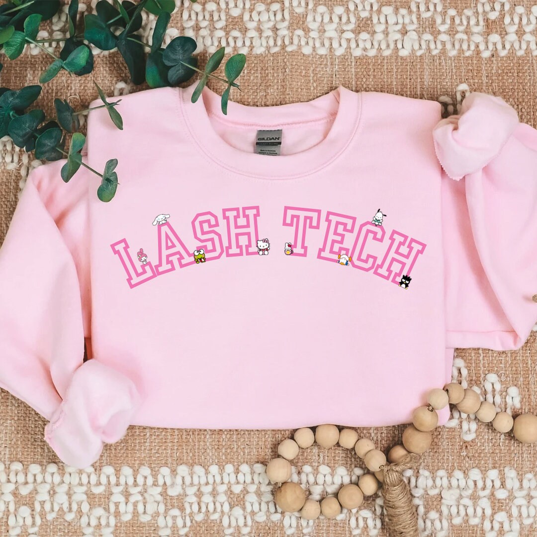 Lash Tech- Pink-varsity- Cozy Sweater - Etsy