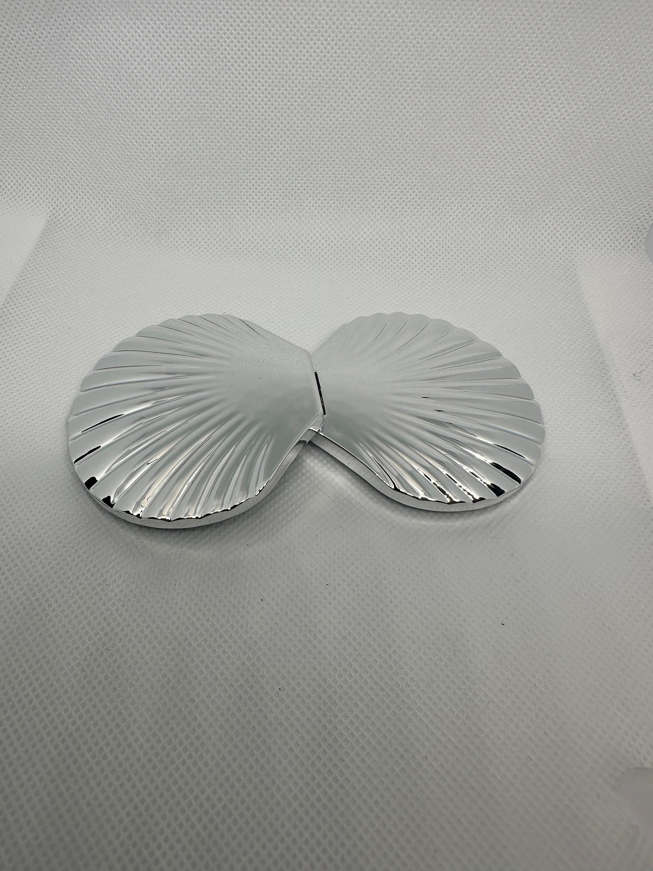 Golden or Silver Sea Shell Compact Mirror, One Side Magnified - Etsy