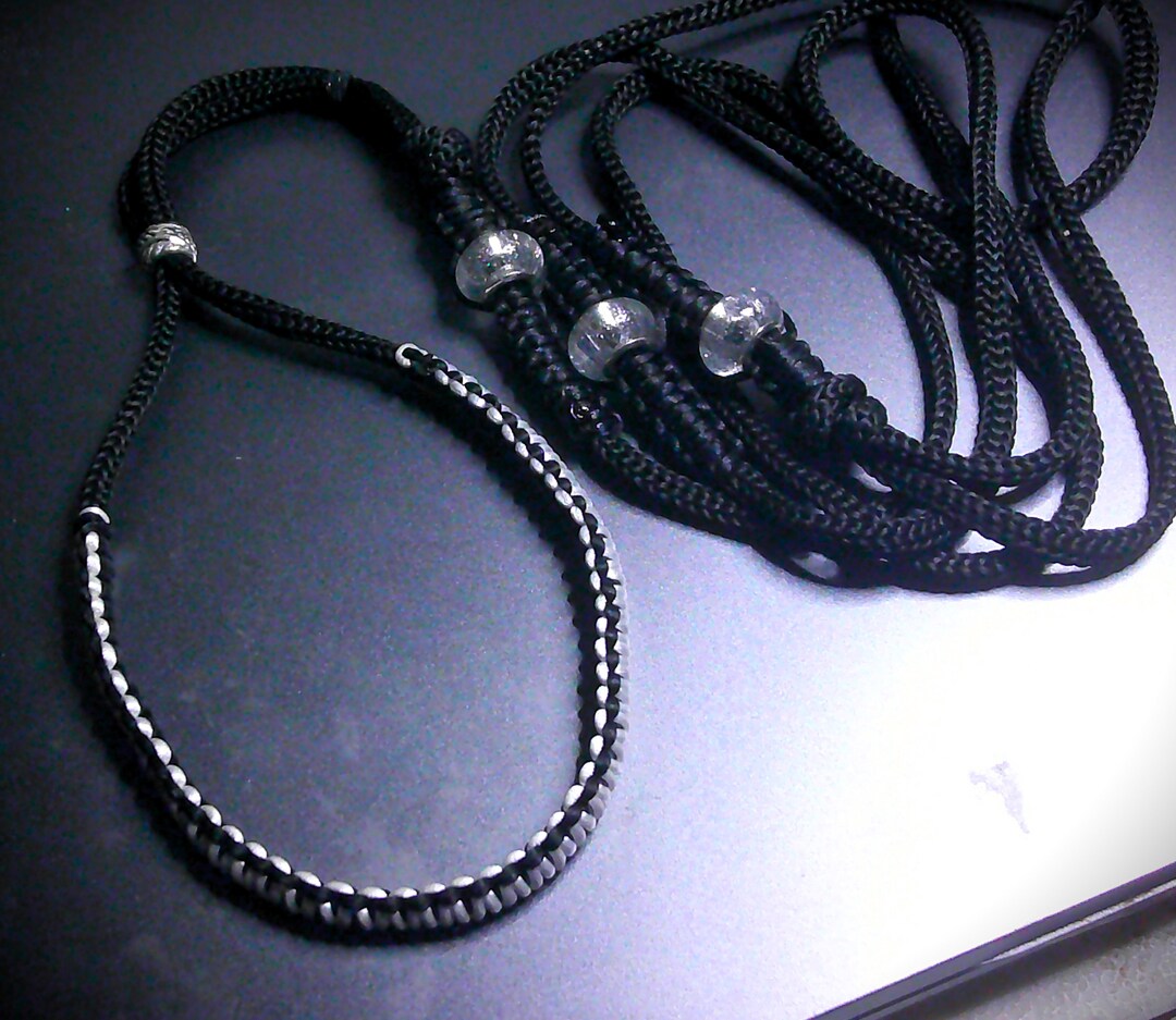 3 Pack of Elegant Dog Show Collar & Show Leads, Reversible, Black/white ...