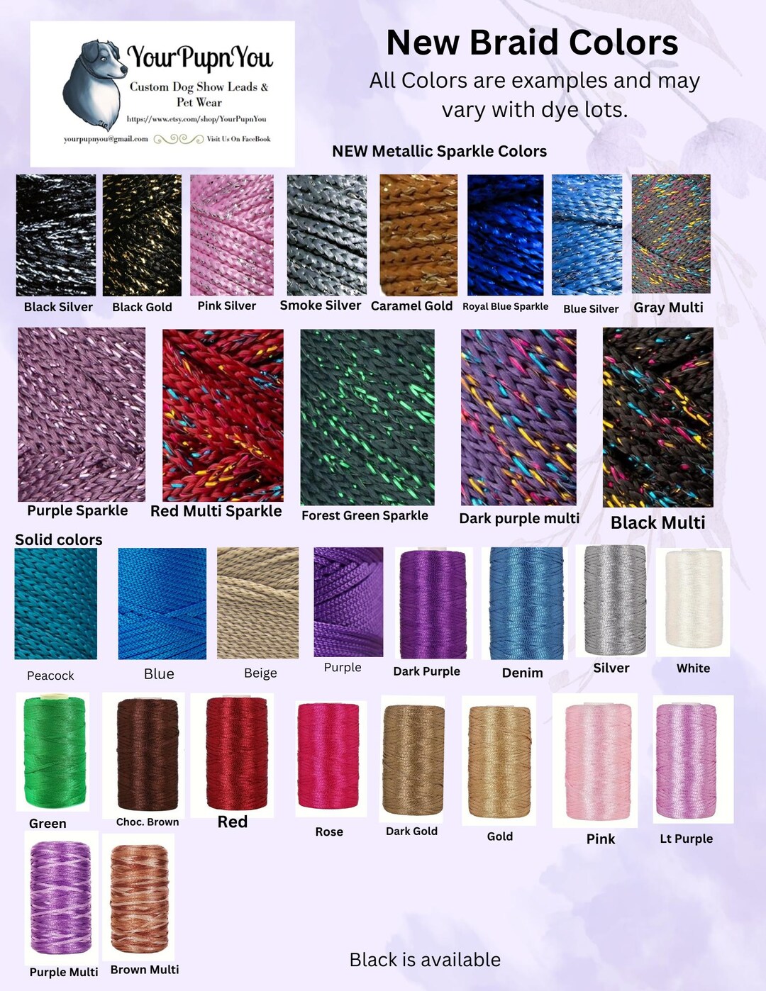 Elegant Nylon Satin Choke Style Show Collar, Slip Collar for Dog Shows ...