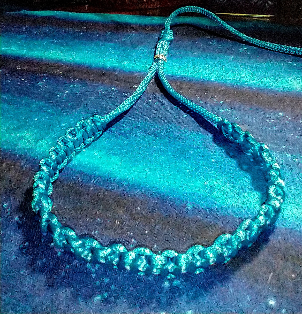 Elegant Brown Dog Show Collar & Beaded Show Lead, Dog Leash. Smooth or ...