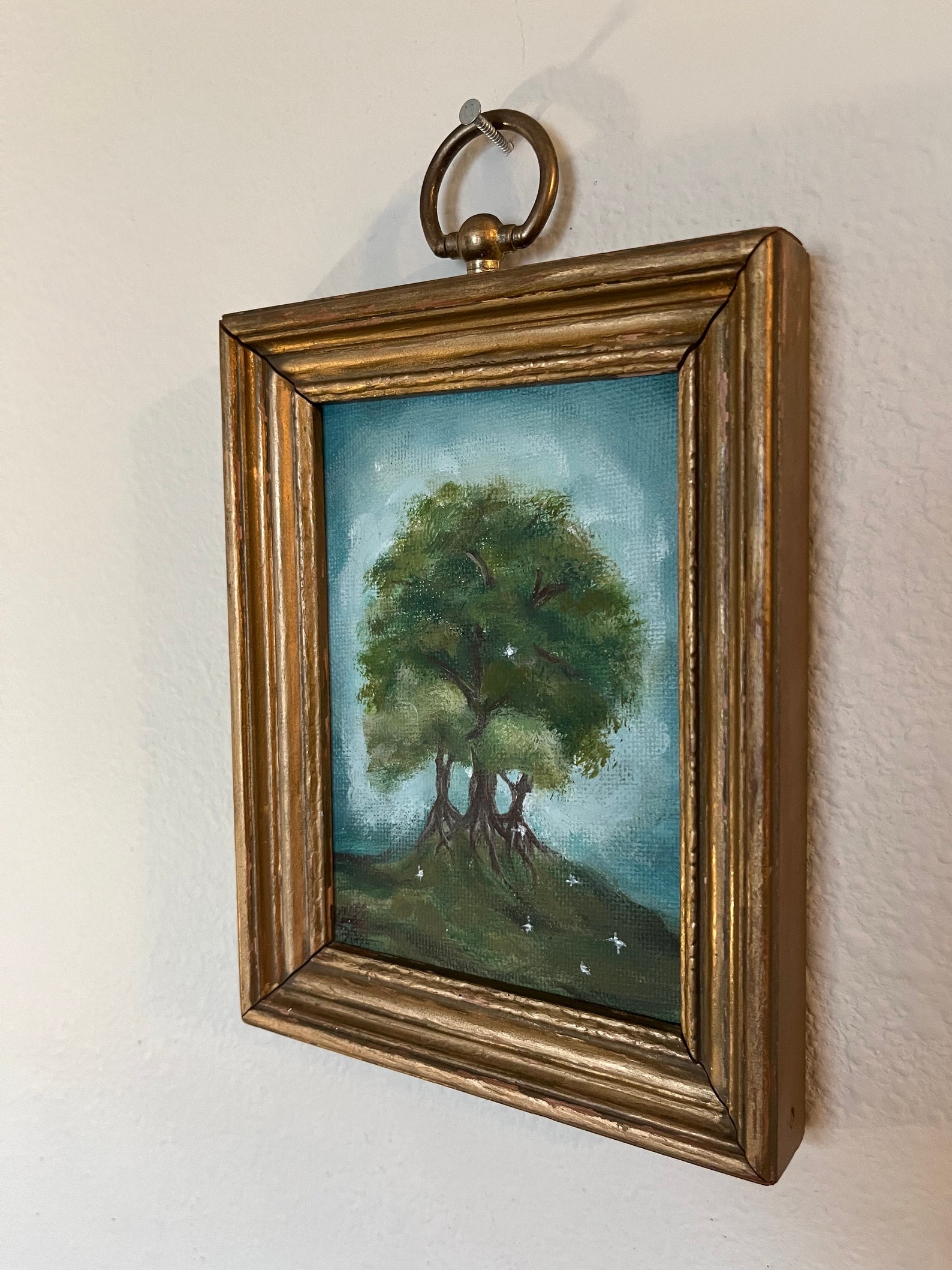 Firefly Family Tribe Mother Two Children ORIGINAL Canvas Painting One ...