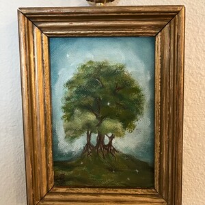 Firefly Family Tribe Mother Two Children ORIGINAL Canvas Painting One ...