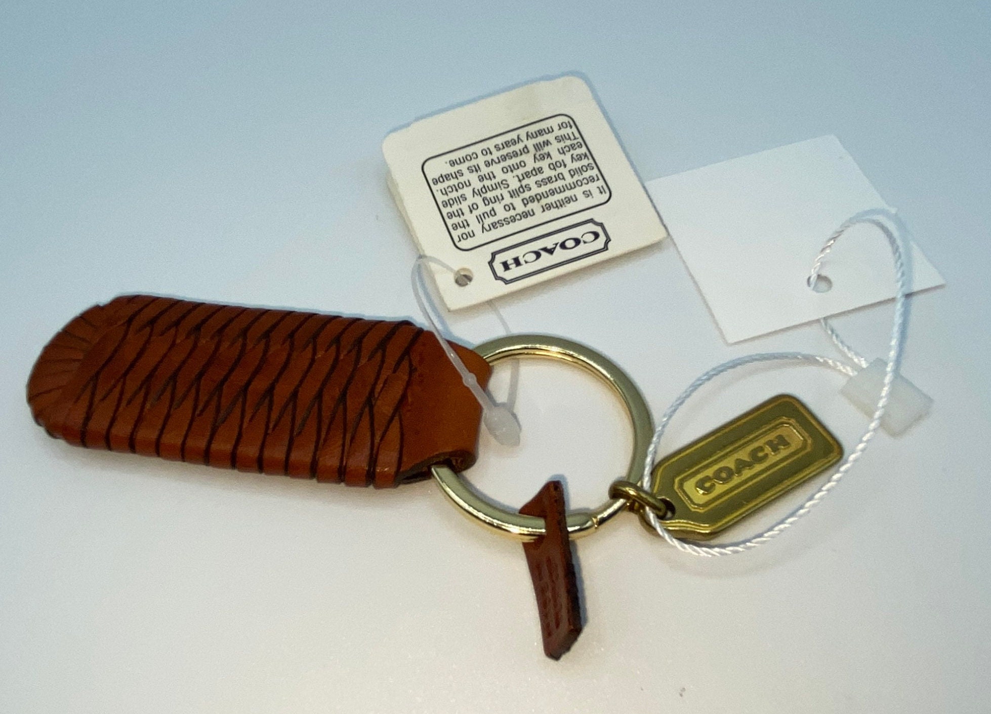 New Vintage Coach British Tan Cross Braid Key Fob 4701 - Etsy