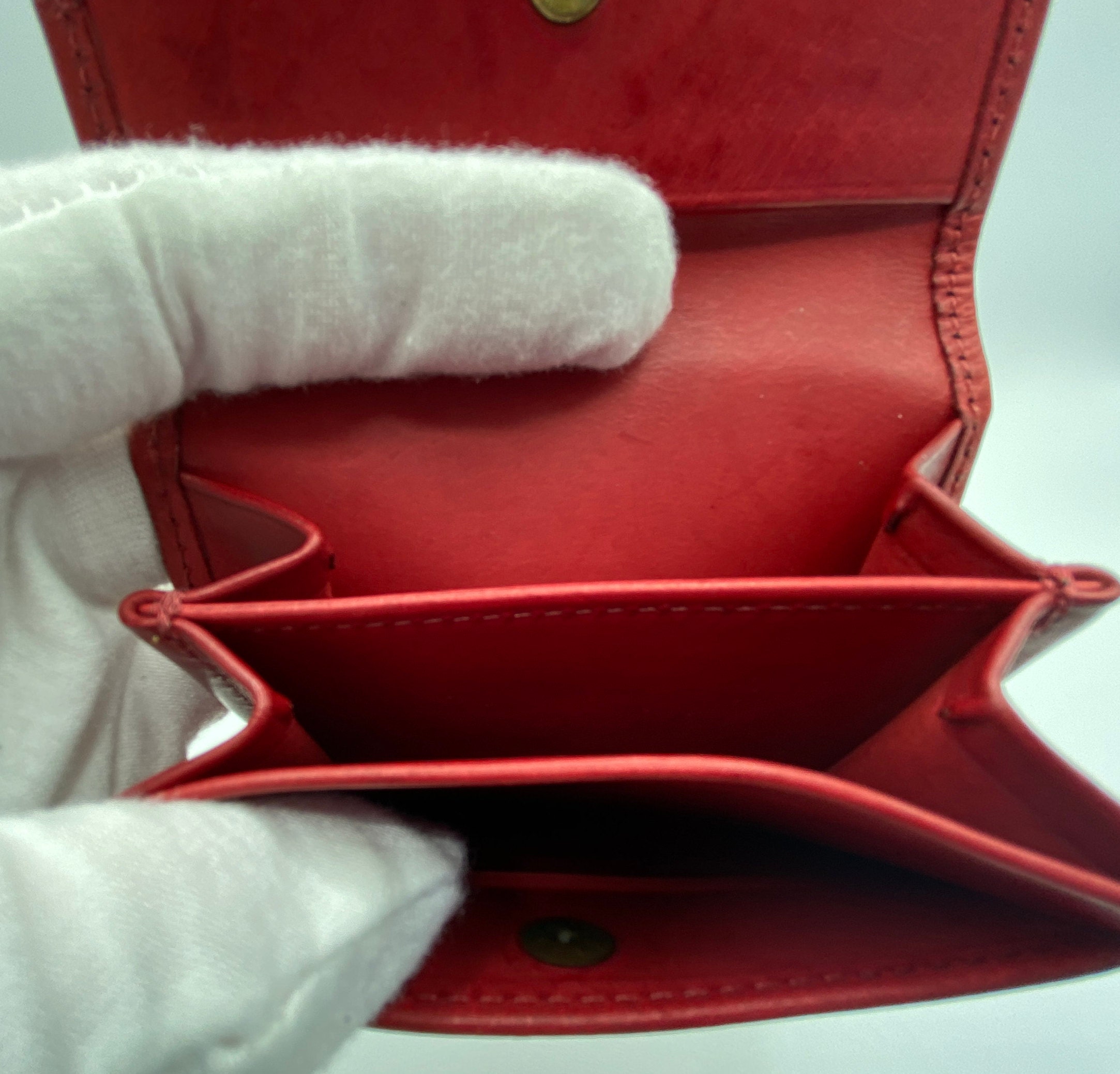 New Vintage Coach Red Water Buffalo Coin Purse Wallet - Etsy