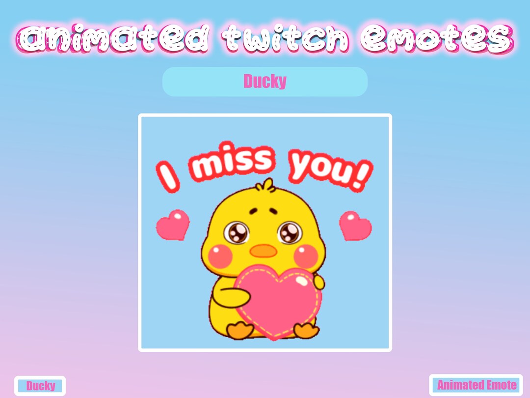 Animated Emote Ducky for Twitch and Discord Animated Emotes for ...