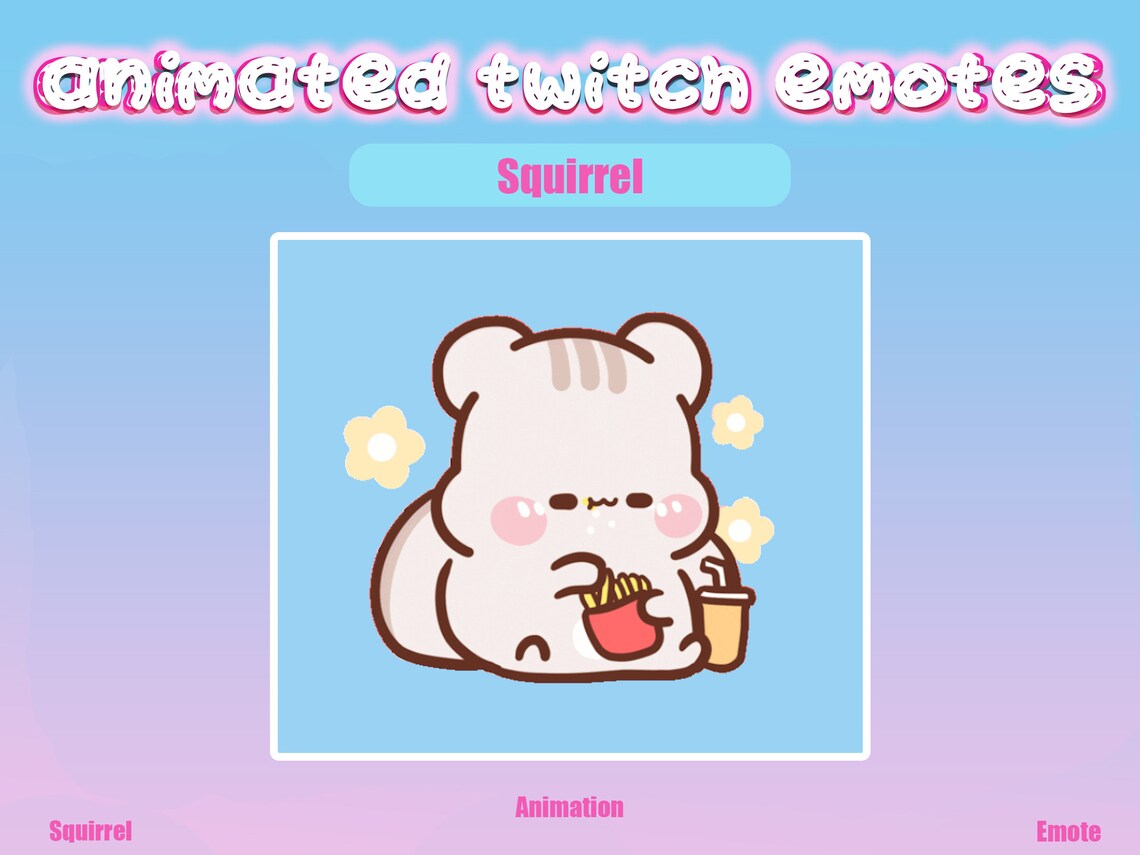 Animated Twitch Emote Squirrel for Twitch and Discord Animated Emotes ...
