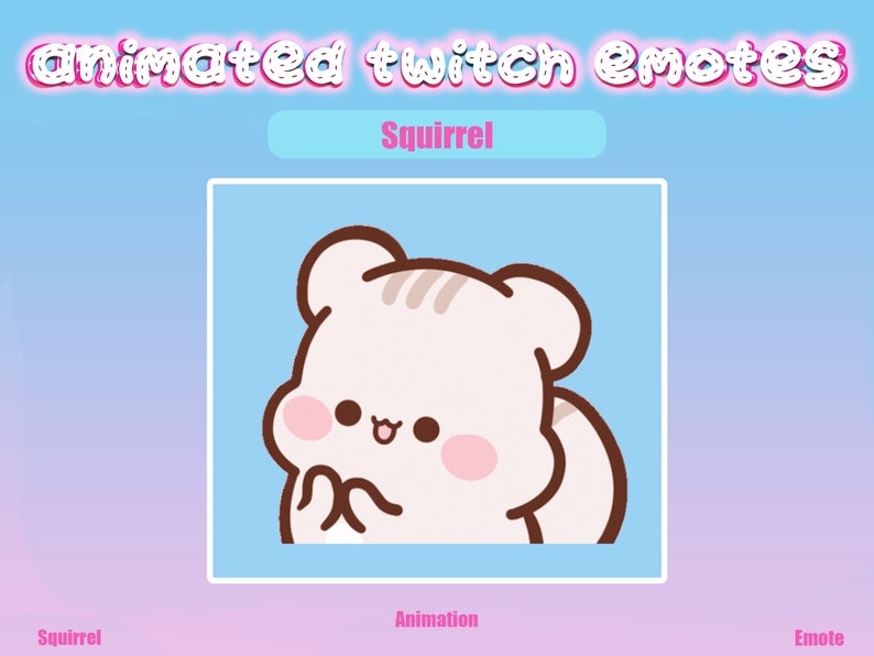 Animated Twitch Emote Squirrel for Twitch and Discord Animated Emotes ...