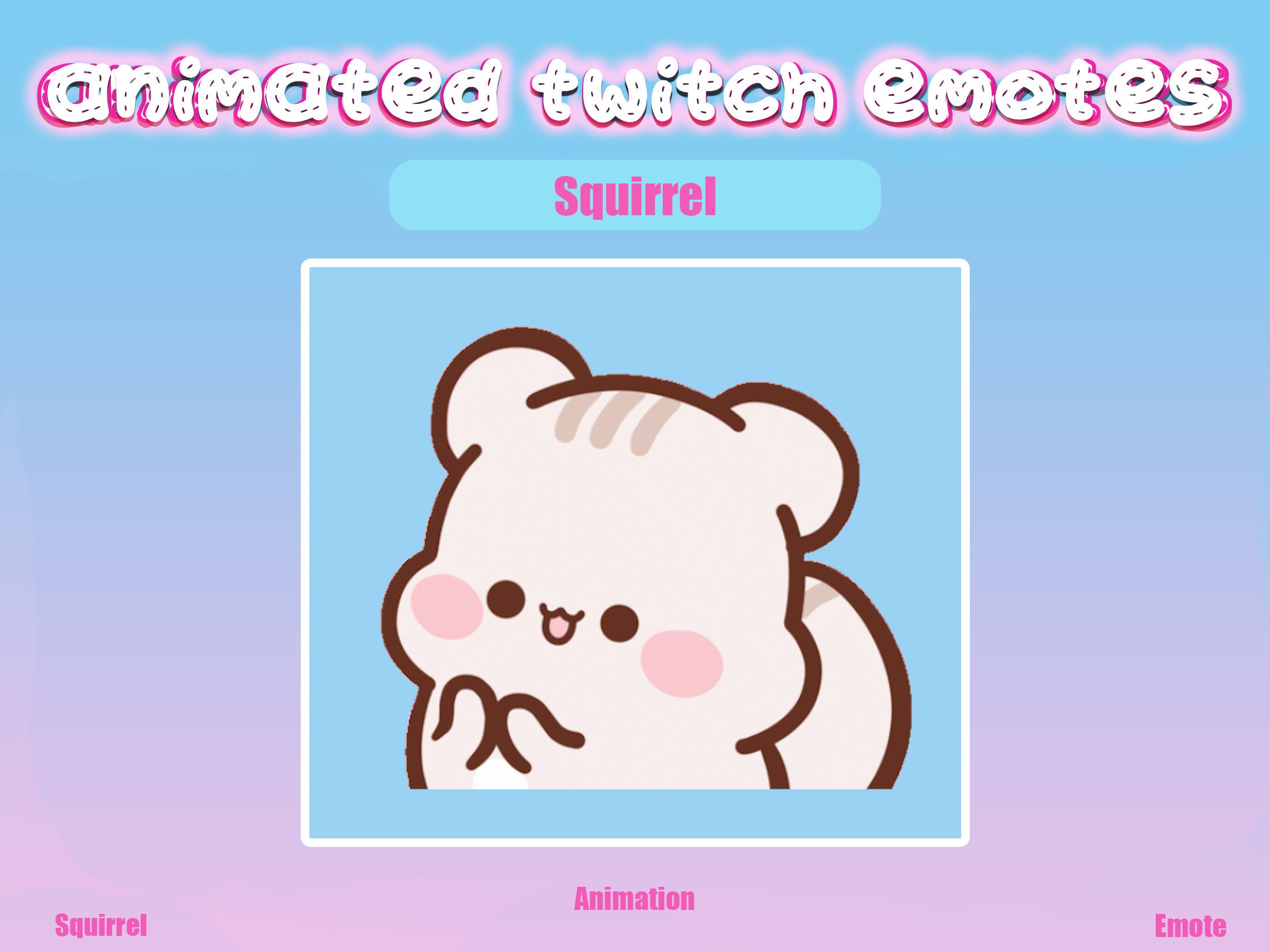 Animated Twitch Emote Squirrel for Twitch and Discord Animated Emotes ...