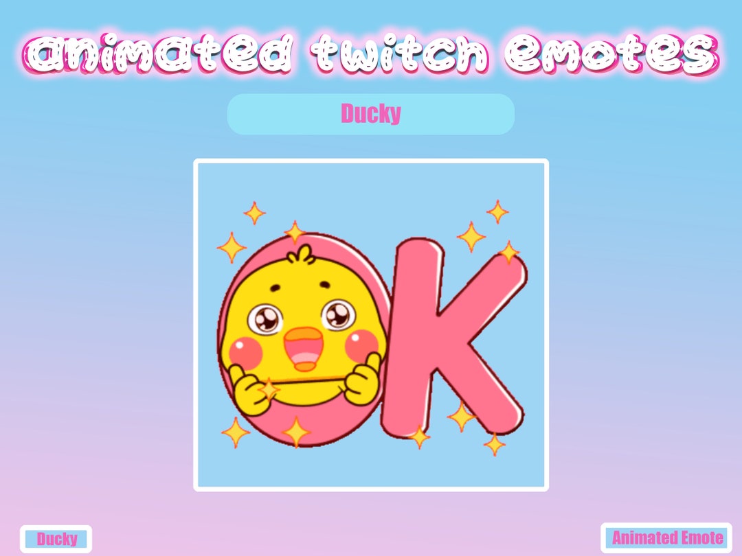 Animated Emote Ducky for - Twitch and Discord! Animated Emotes for ...
