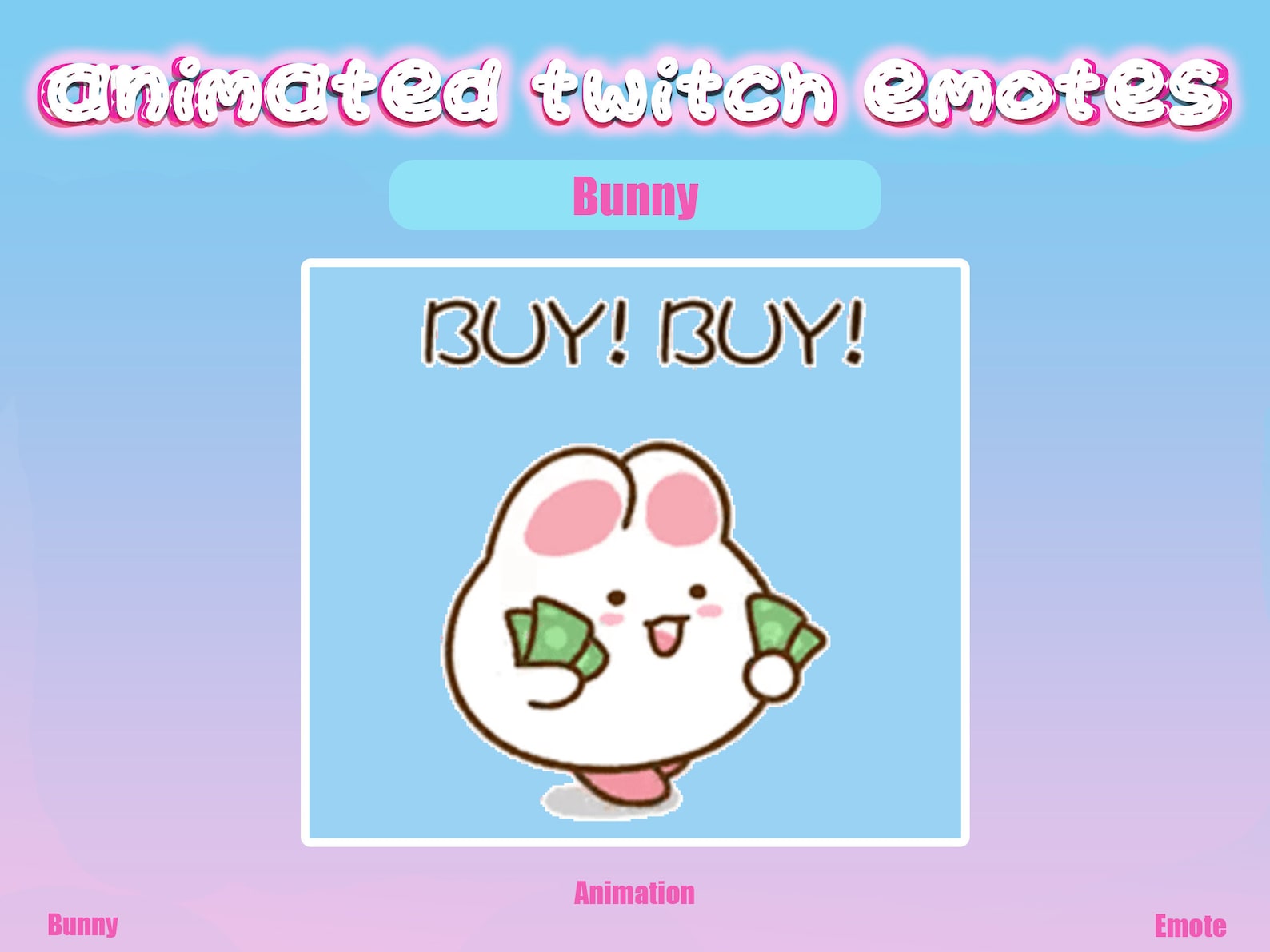 Animated Twitch Emote Bunny Workout for Twitch and Discord! Animated ...