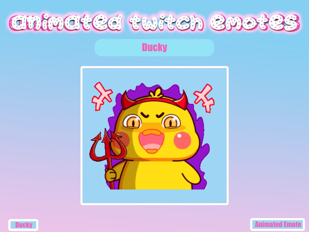 Animated Emote Ducky for - Twitch and Discord! Animated Emotes for ...