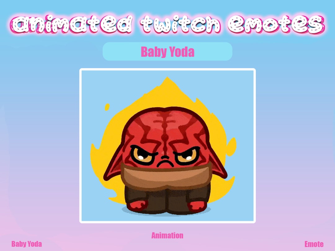 Animated Twitch Emote Baby Yoda for Twitch and Discord Animated Emotes ...