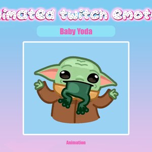 Animated Twitch Emote Baby Yoda for Twitch and Discord Animated Emotes ...
