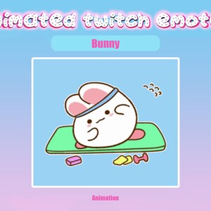 Animated Twitch Emote Bunny Workout for Twitch and Discord Animated ...