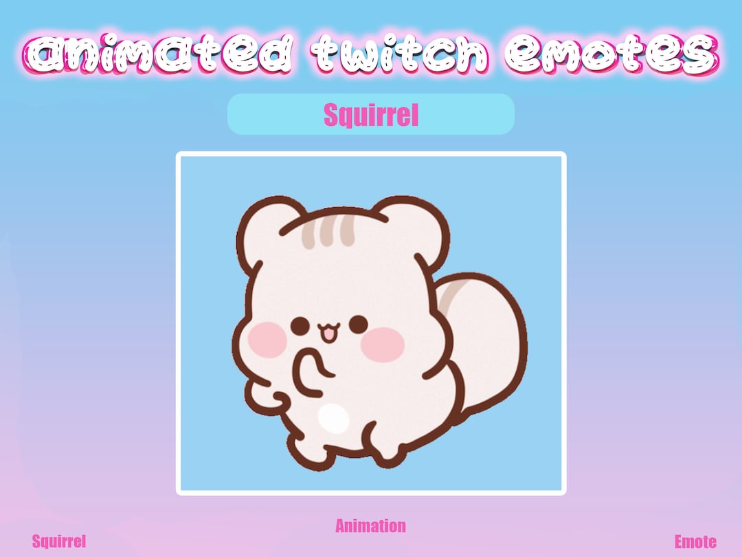 Animated Squirrel Twitch Emote: Streaming & Discord (GIF) - Etsy