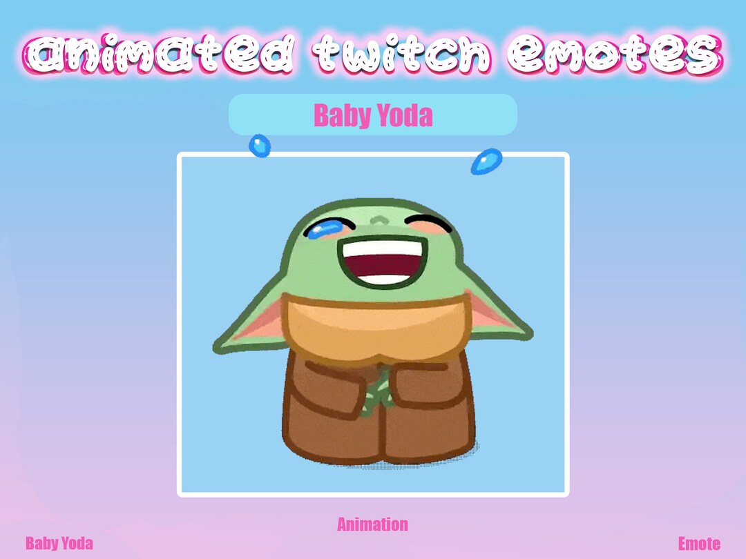 Animated Twitch Emote Baby Yoda for Twitch and Discord! Animated Emotes ...