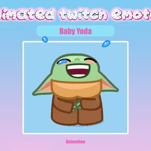 Animated Twitch Emote Baby Yoda for Twitch and Discord Animated Emotes ...