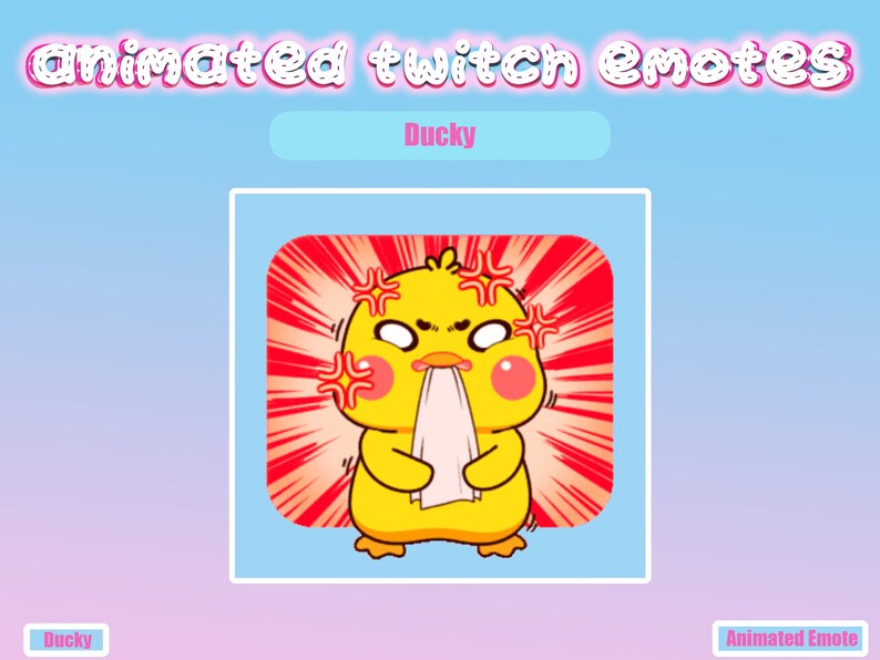Animated Emote Ducky for - Twitch and Discord! Animated Emotes for ...