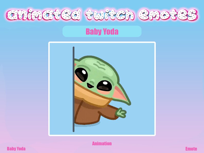 Animated Twitch Emote Baby Yoda for Twitch and Discord! Animated Emotes ...