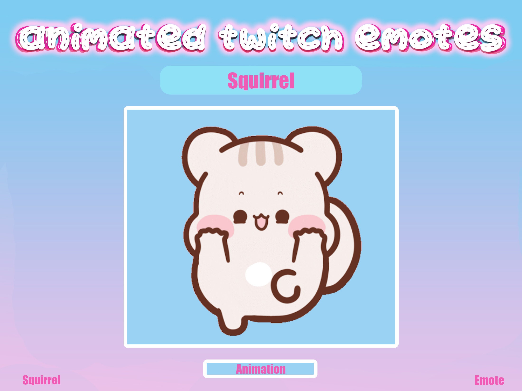 Animated Twitch Emote Squirrel for Twitch and Discord Animated Emotes ...