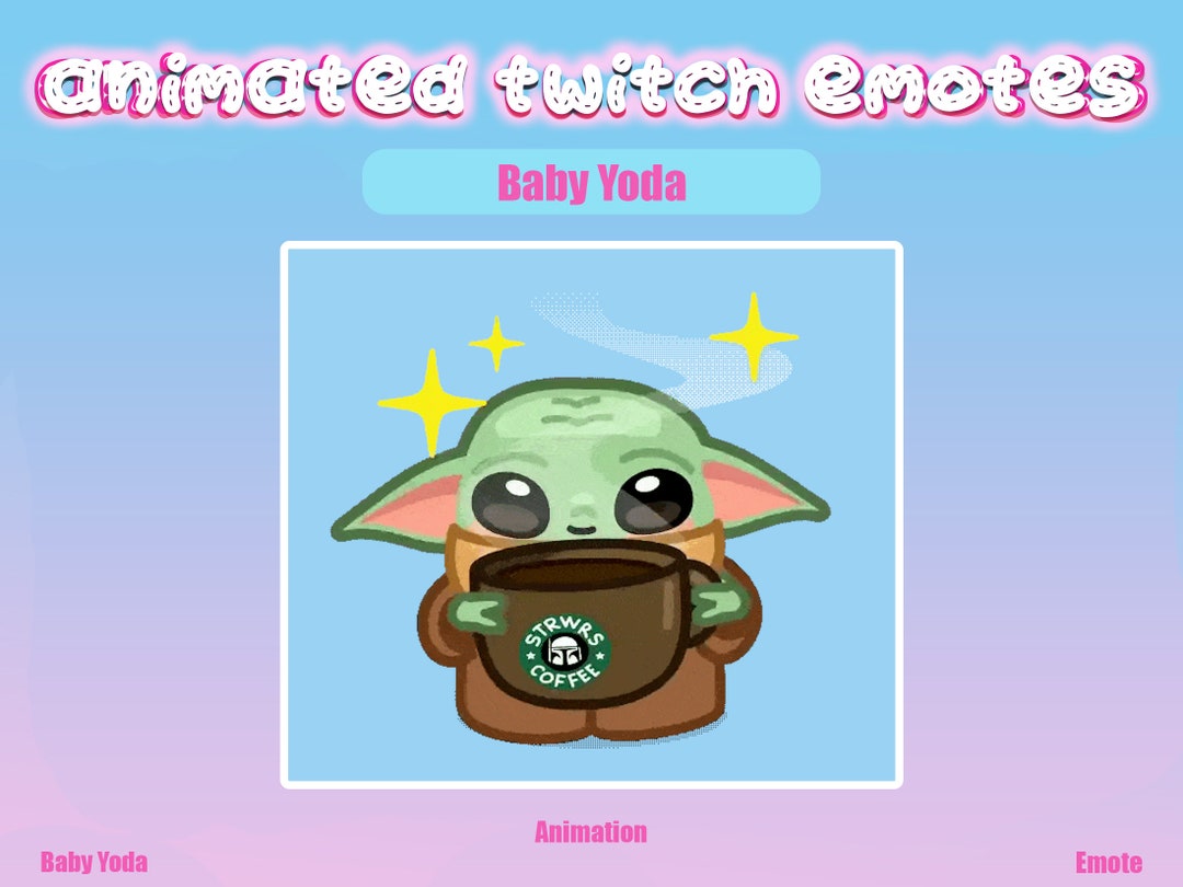 Animated Twitch Emote Baby Yoda for Twitch and Discord! Animated Emotes ...