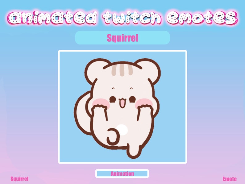 Animated Twitch Emote Squirrel for Twitch and Discord Animated Emotes ...