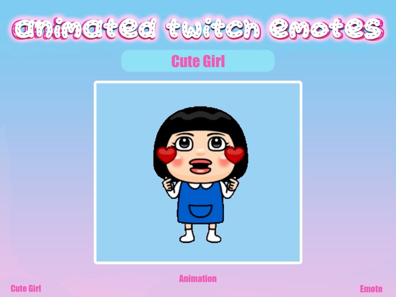 Animated Twitch Emote Cute Girl for Twitch and Discord! Animated Emotes ...