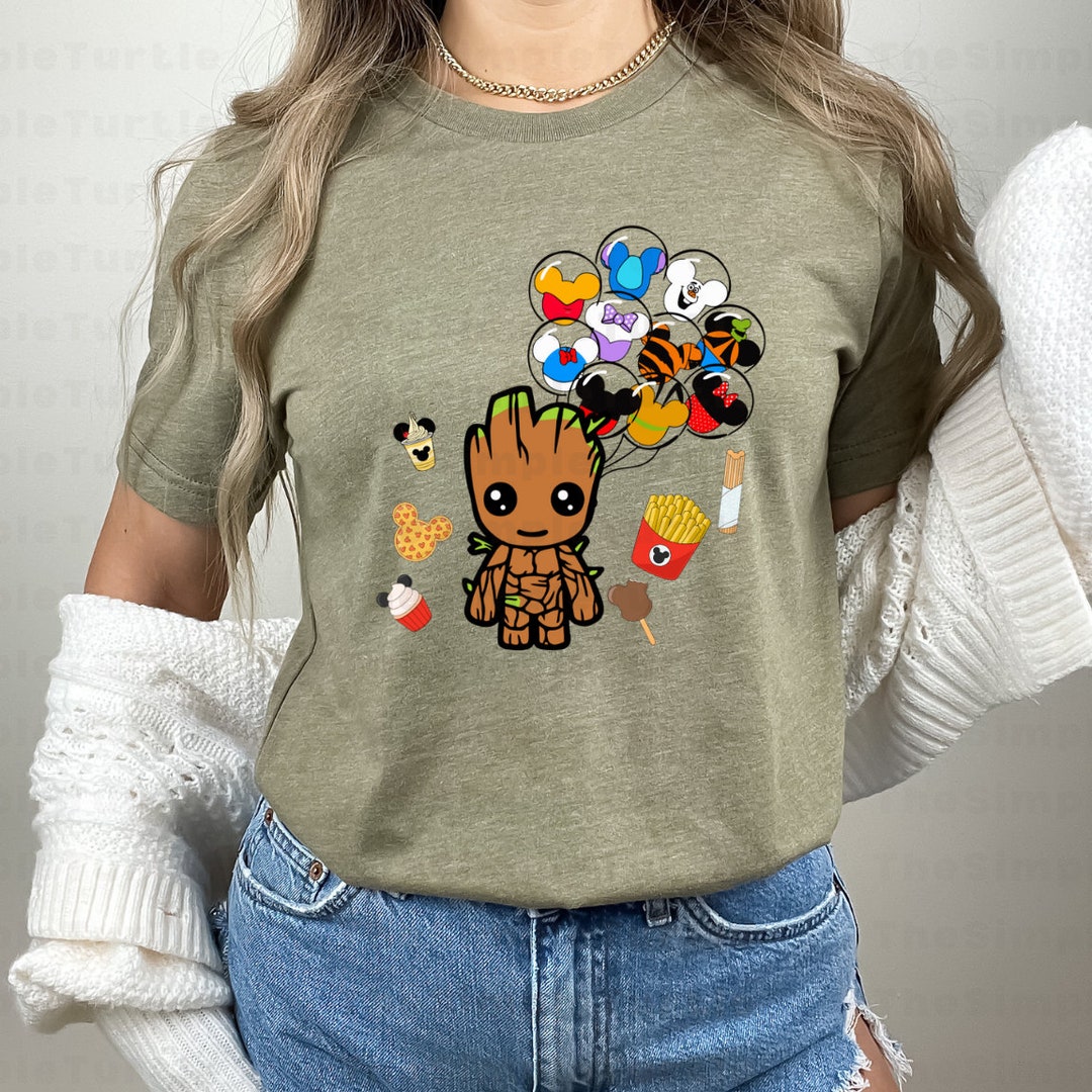 Groot With Disney Balloons Shirt Groot Disney Snacks Shirt I Am Groot