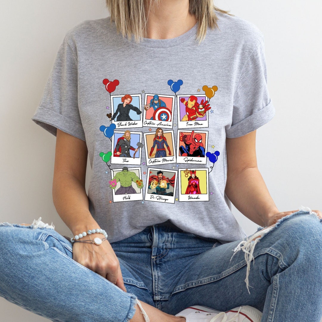 Disney Captain Marvel Picture Frames Shirt, Marvel Characters Shirt ...
