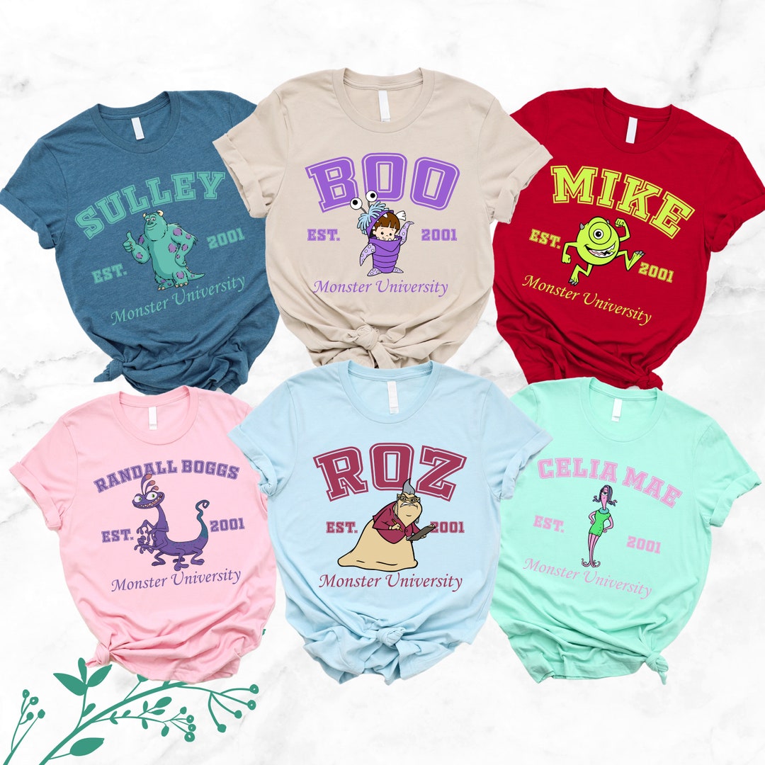 Disney Monster Inc Characters Matching Shirt, Disney Monster Inc Mike ...