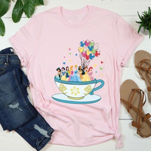 Disney Movie Characters Coffee Cup Designs Shirt, Disney Matching Shirt ...