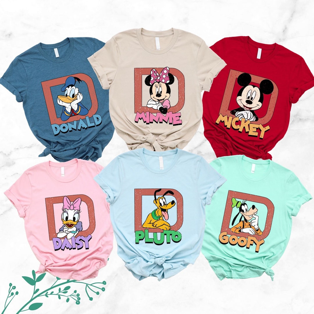 Disney Vintage-retro Walt Disney World Group Shirt, Mickey and Friends ...