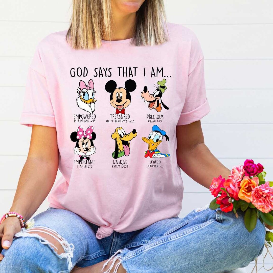 God Says That I Am Mickey Mouse Characters Tee, Disney Mickey and ...