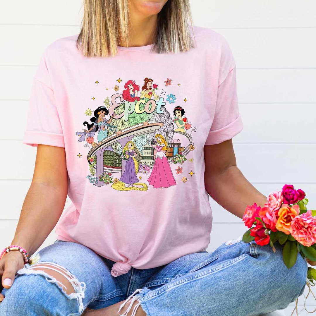 Epcot Princess Shirt, Disney Princess Shirt, Ariel Cinderella Rapunzel Jasmine Belle Snow White ...
