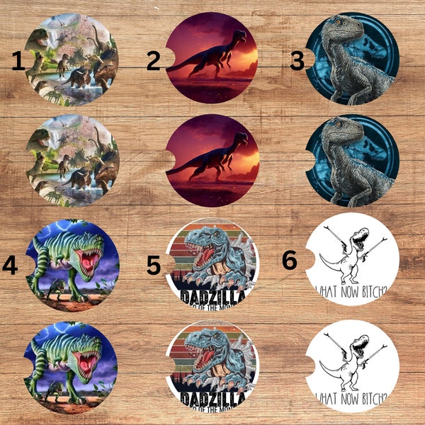 Dinosaur Coaster - Etsy