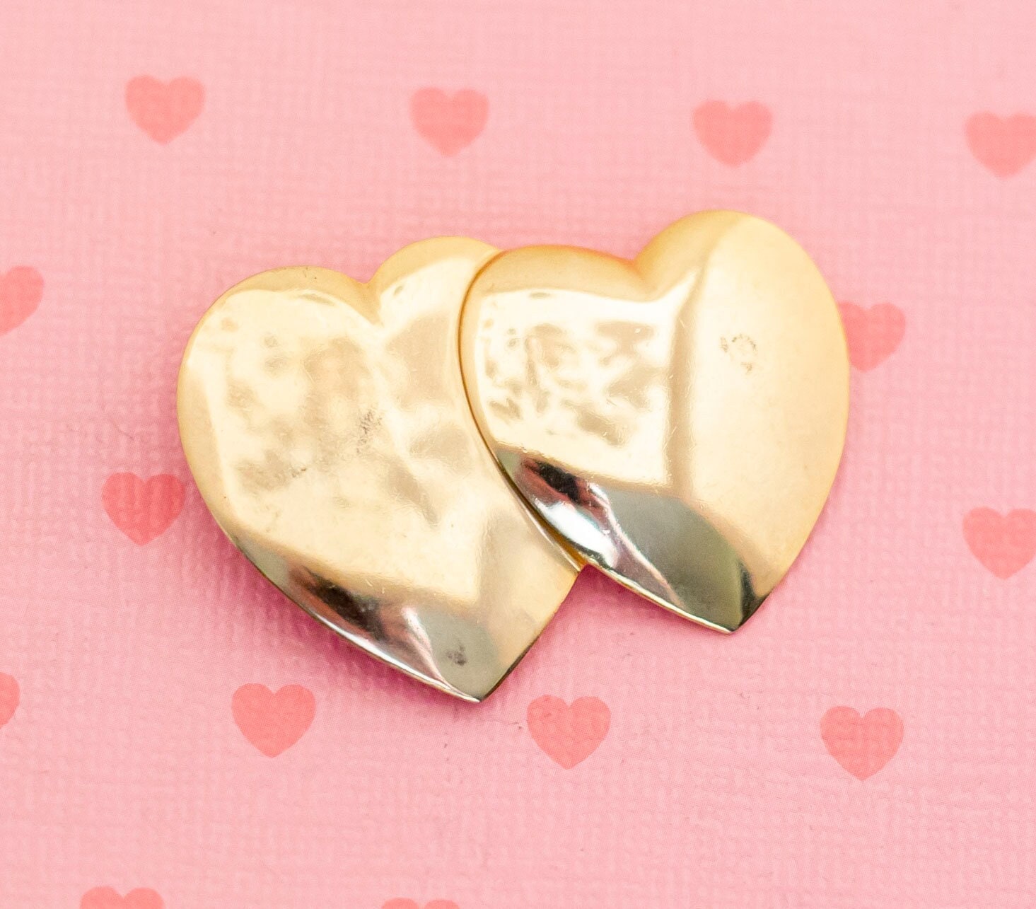 Broche vintage Twin Hearts Gold Tone Love X15 - Etsy France