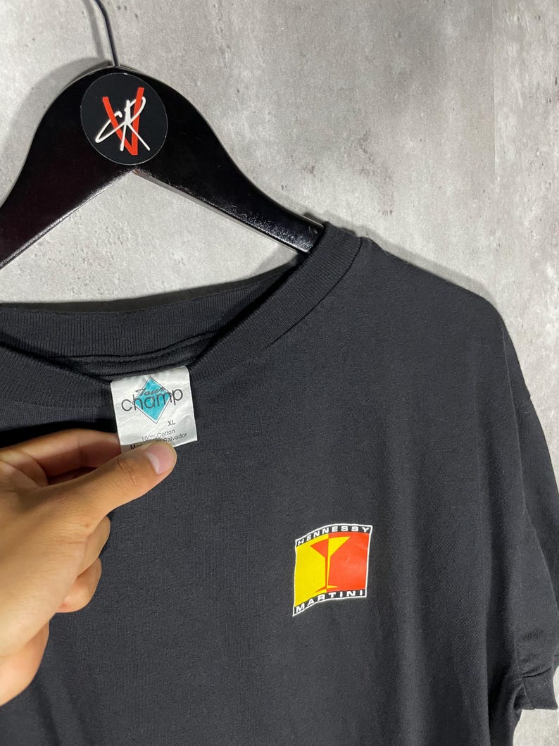 Vintage 1990s Rare Hennessy Martini Black T-shirt - Etsy