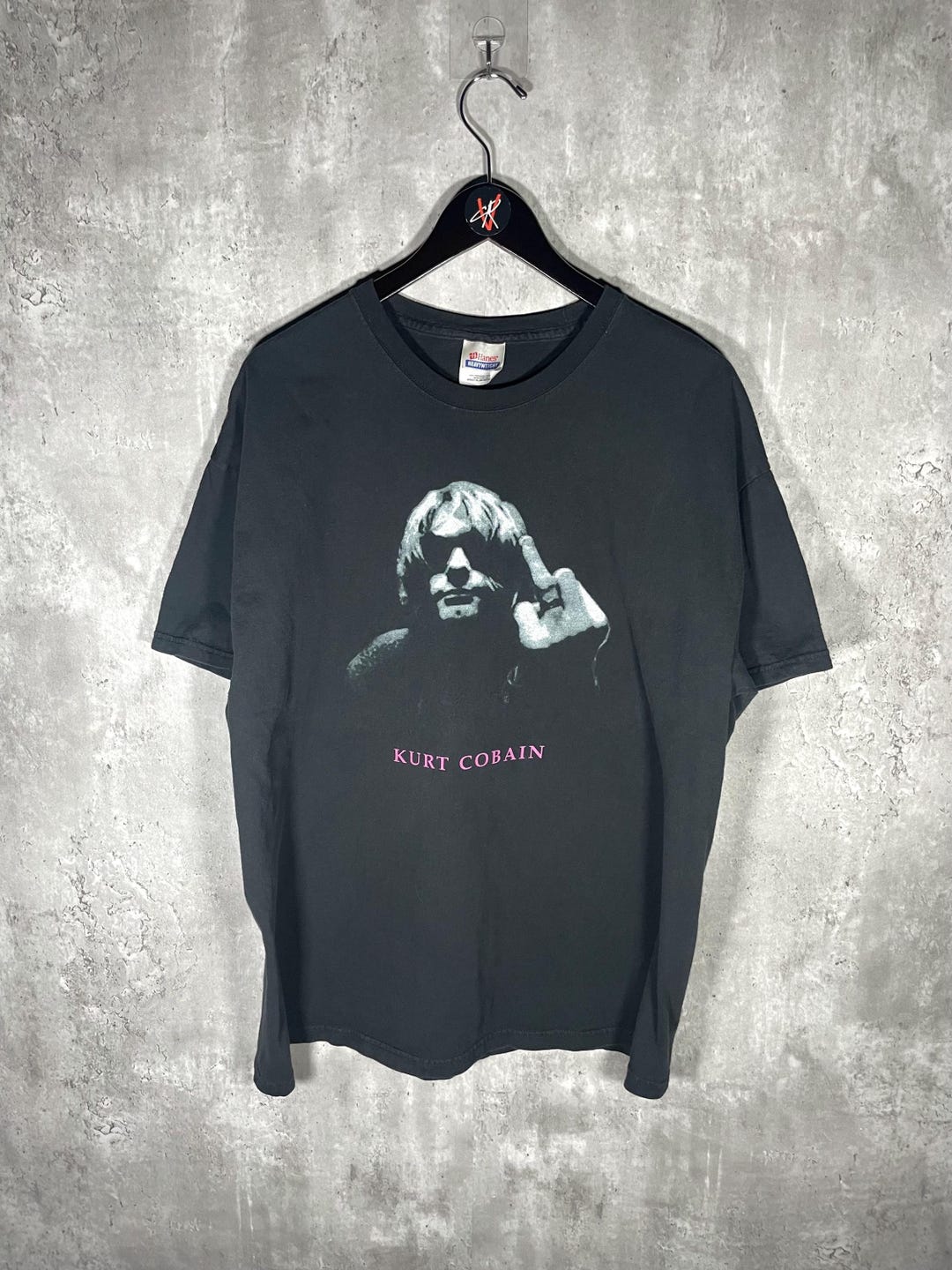 Vintage Y2K Kurt Cobain Middle Finger Band T-shirt - Etsy